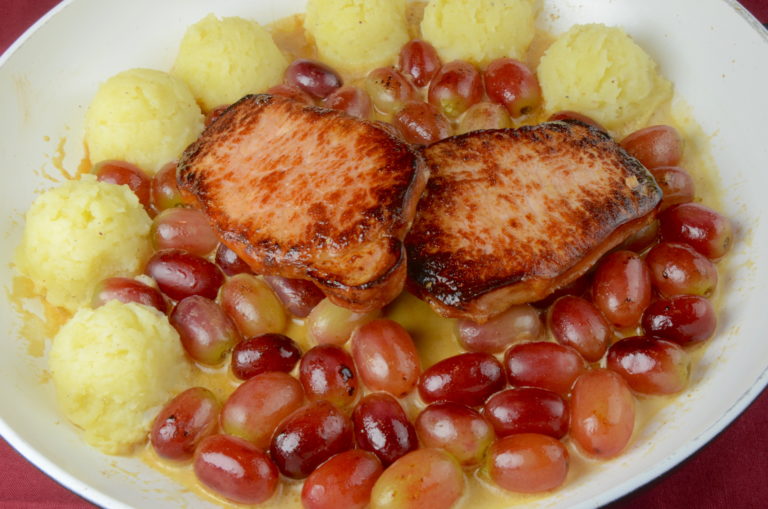 Casselerrib met druiven – Janny de Moor